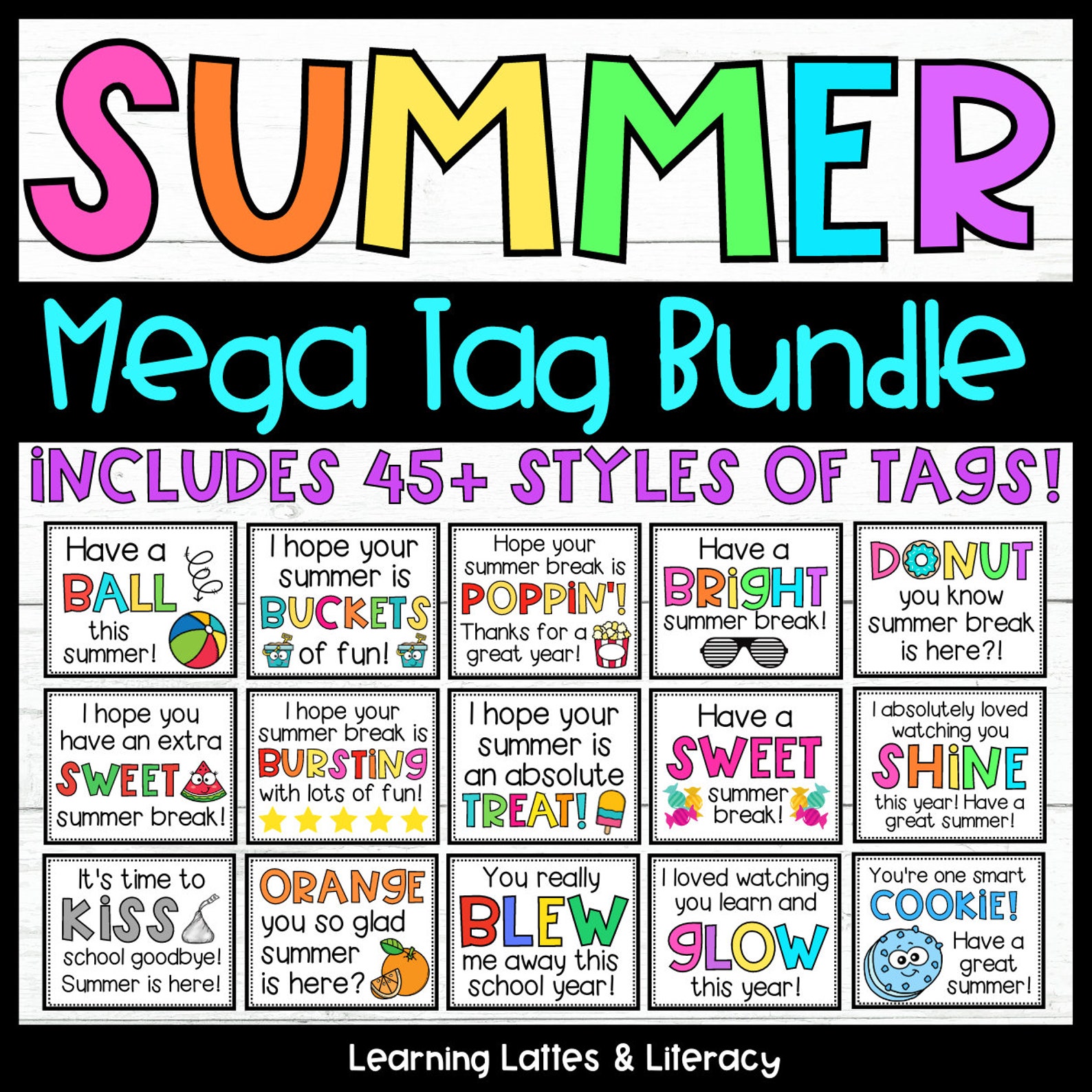 Summer Break Gift Tags Student Summer Treat Tags End of School Year ...