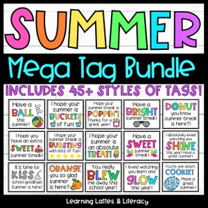 Summer Break Gift Tags Student Summer Treat Tags End of School Year ...
