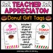Teacher Appreciation Donut Gift Tags: Printable Thank You (digital ...