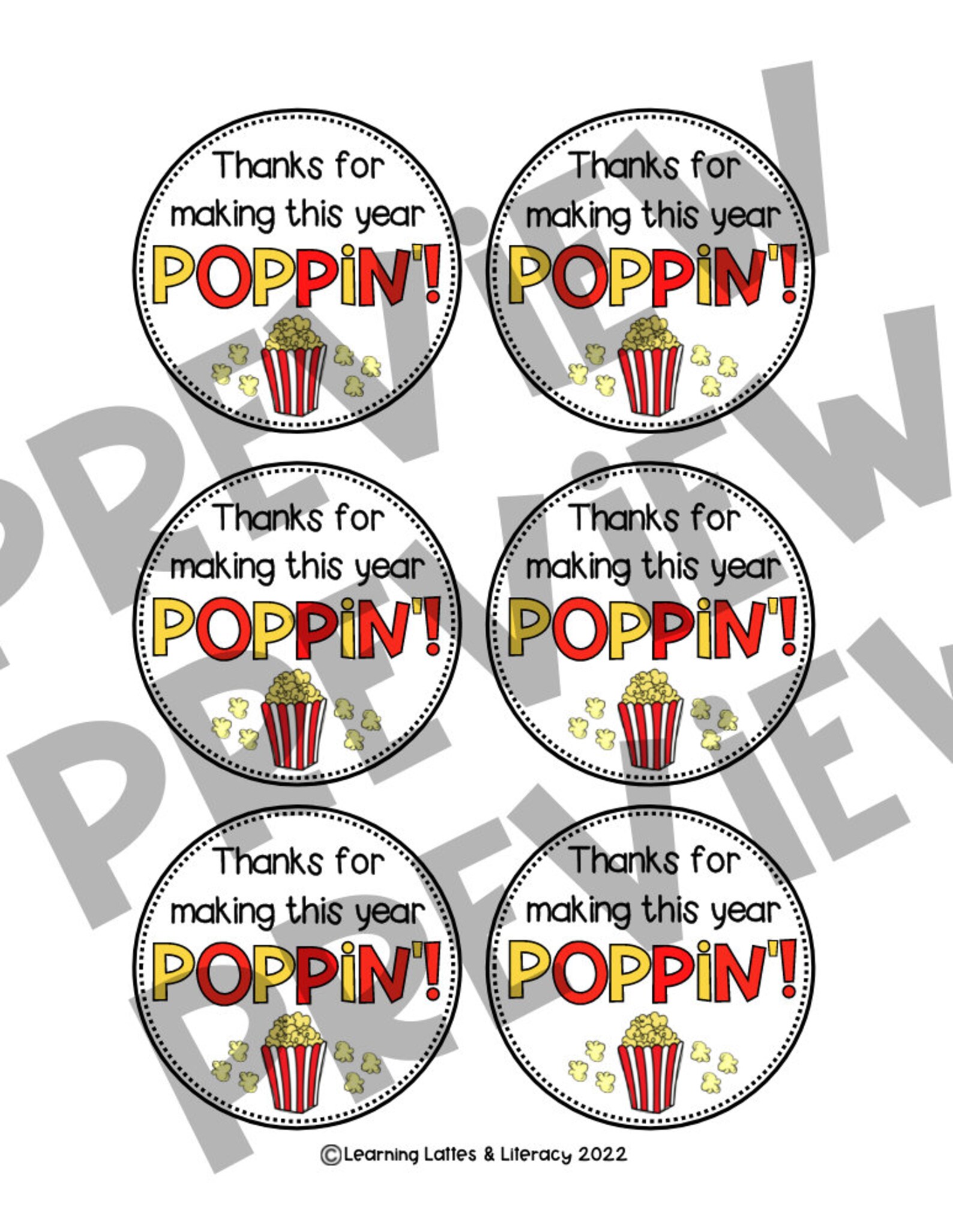 Poppin Summer Gift Tags Poppin End of School Year Popsicle - Etsy