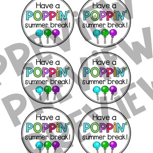 Poppin Summer Gift Tags Poppin End of School Year Popsicle Student Gift ...