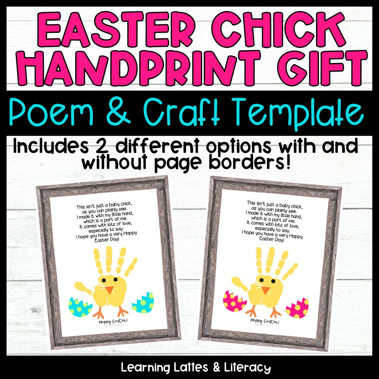 Easter Chick Handprint Poem Template: Keepsake Craft (digital Download ...