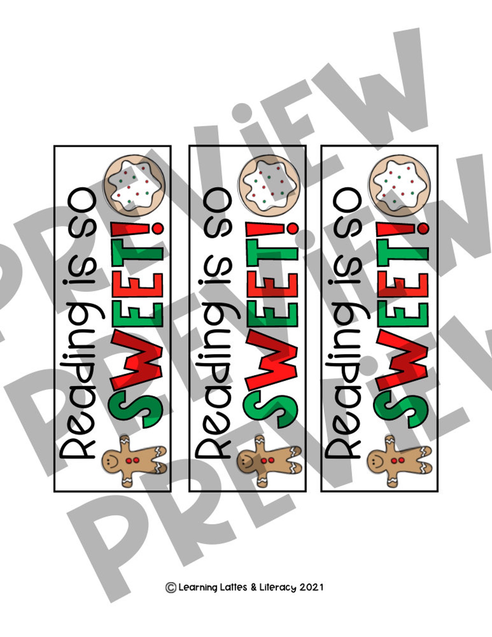 Christmas Bookmarks for Students Holiday Bookmarks Merry - Etsy