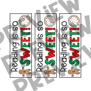 Christmas Bookmarks for Students Holiday Bookmarks Merry Reading ...