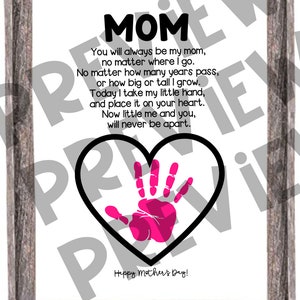 Mother's Day Handprint Craft & Poem Template Printable Mother's Day ...