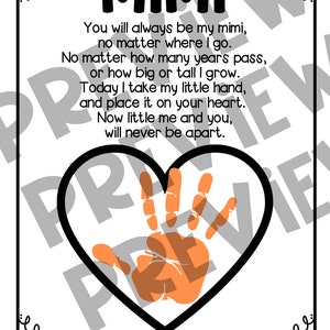 Mother's Day Handprint Craft & Poem Template Printable Mother's Day ...
