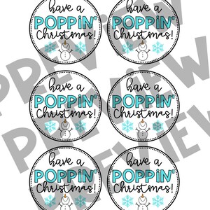 Poppin Christmas Tags Poppin Holidays | Pop-it Popcorn Blow Pop Holiday ...
