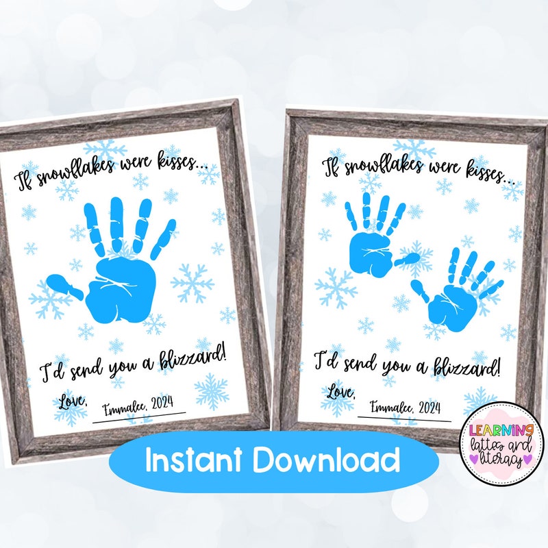 Snowflake Handprint - Etsy