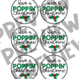 Poppin Christmas Tags Poppin Holidays | Pop-it Popcorn Blow Pop Holiday ...