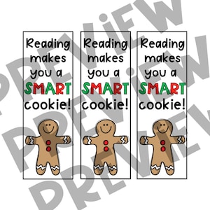 Christmas Bookmarks for Students Holiday Bookmarks Merry Reading ...