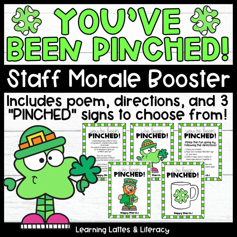You've Been PINCHED Mugged Spring St. Patrick's Day March Staff Morale ...