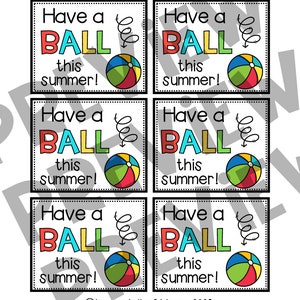 Summer Break Gift Tags Student Summer Treat Tags End of School Year ...