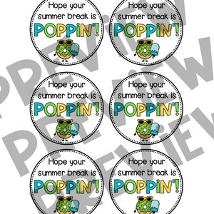 Poppin Summer Gift Tags Poppin End of School Year Popsicle Student Gift ...