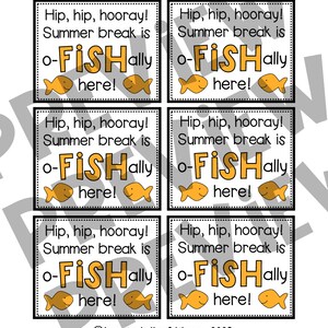 Summer Break Gift Tags Student Summer Treat Tags End of School Year ...