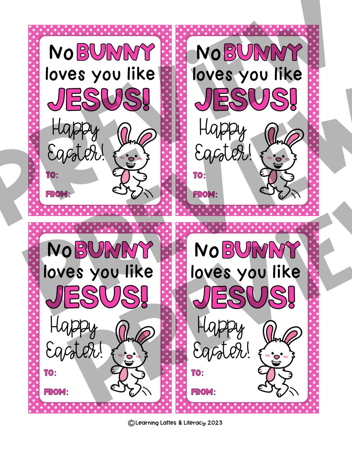 Christian Easter Gift Tags No Bunny Loves You Like Jesus - Etsy