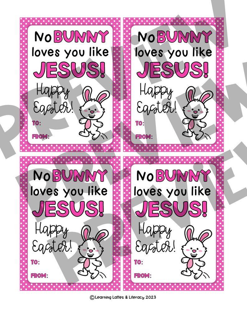 Christian Easter Gift Tags No Bunny Loves You Like Jesus - Etsy