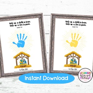 Christmas Nativity Handprint Craft Template Christmas Church Handprint ...