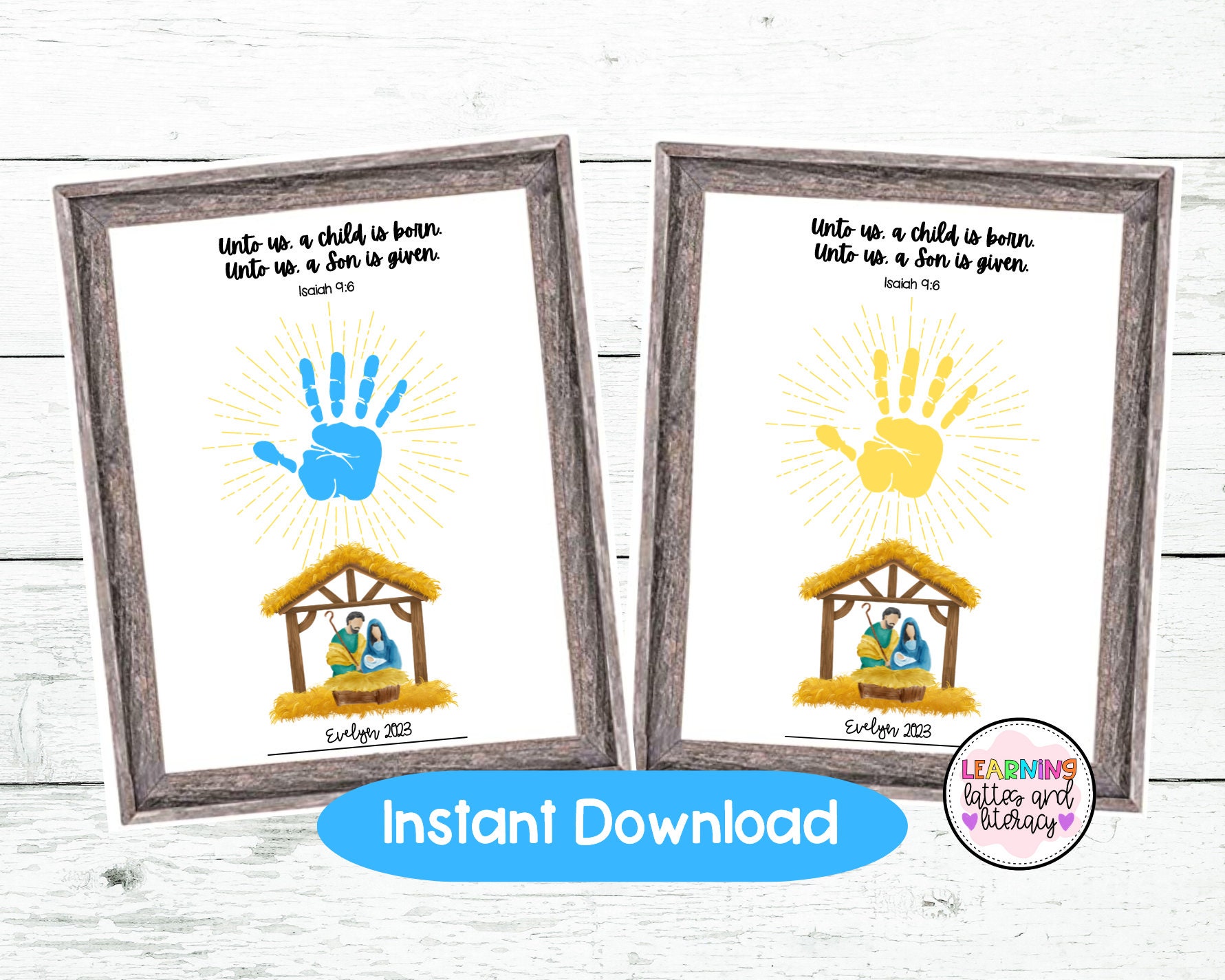Christmas Nativity Handprint Craft Template Christmas Church Handprint ...