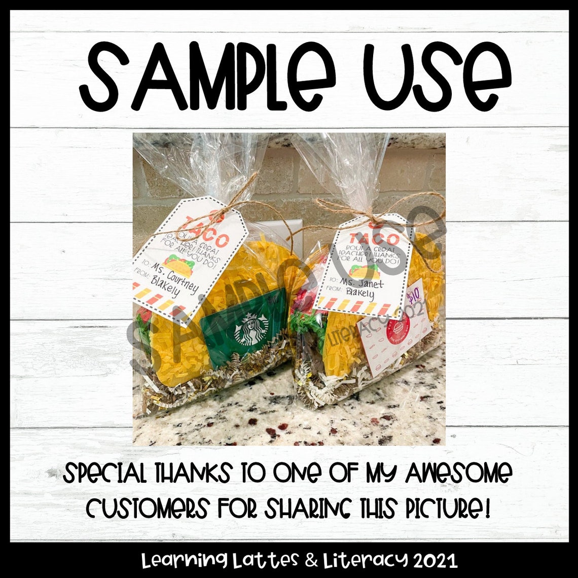Teacher Appreciation Taco Gift Tags End of School Taco Bout A - Etsy