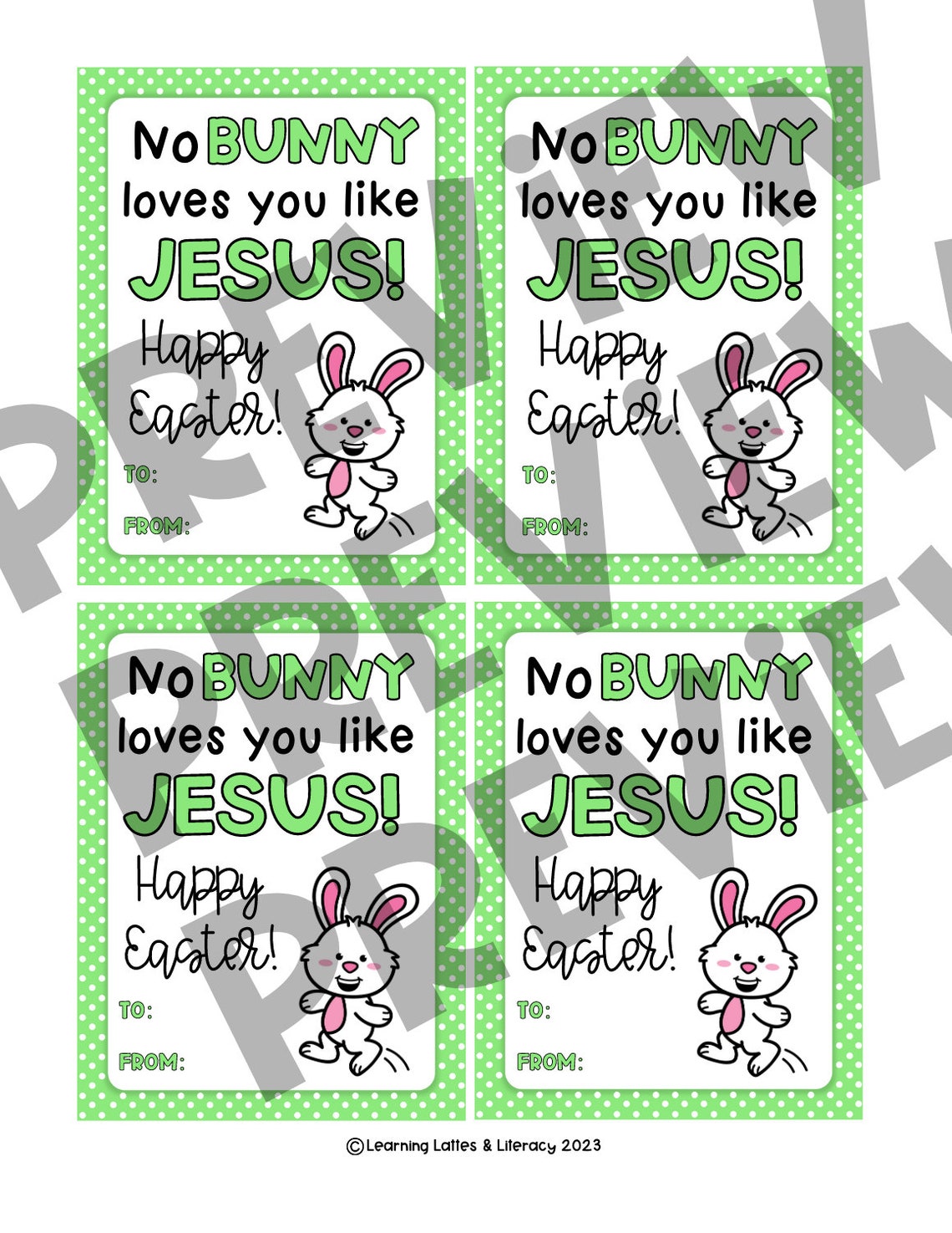 Christian Easter Gift Tags No Bunny Loves You Like Jesus - Etsy