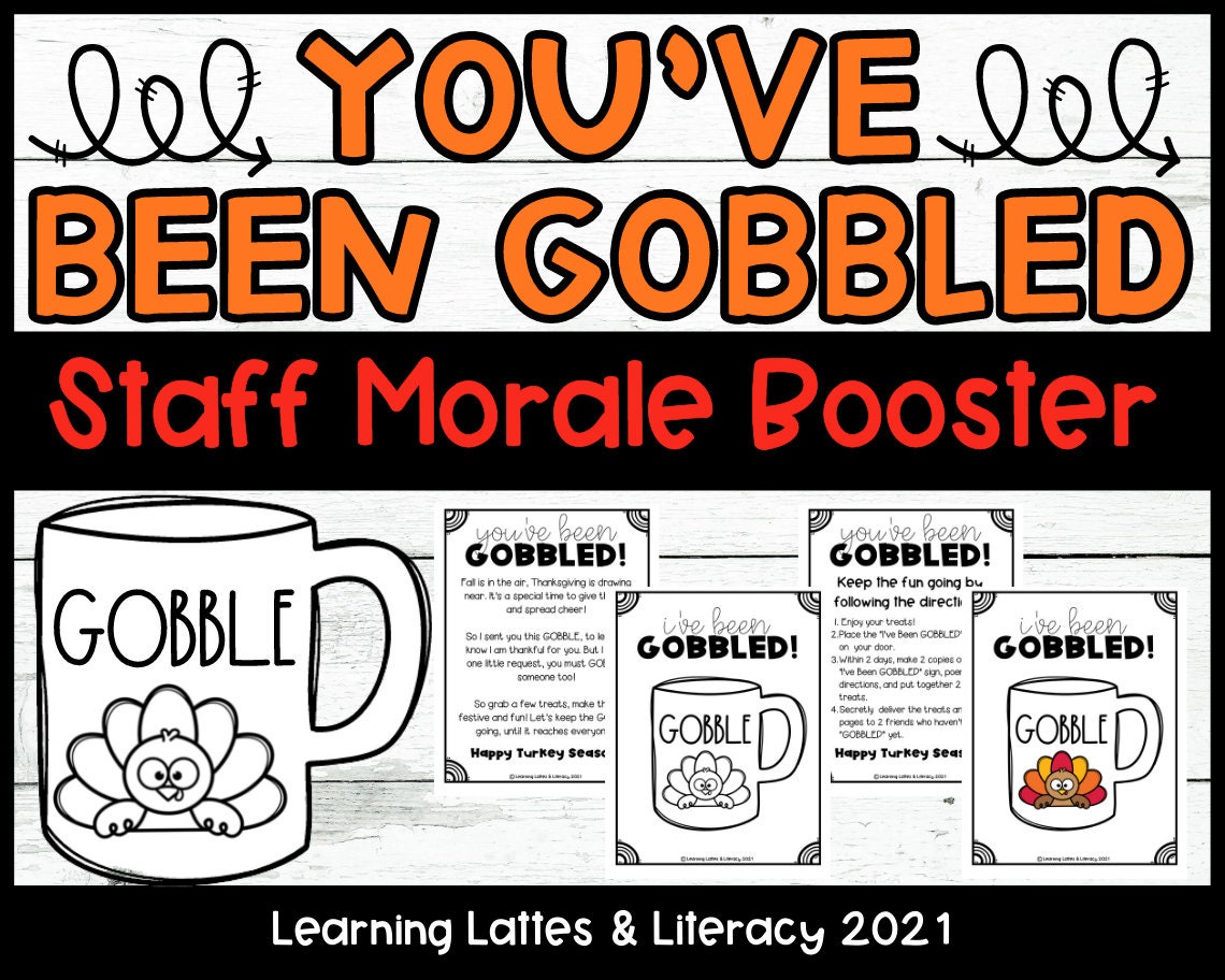 You've Been GOBBLED Staff Morale Fun Fall Coworker DIY - Etsy