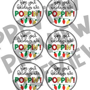 Poppin Christmas Tags Poppin Holidays | Pop-it Popcorn Blow Pop Holiday ...