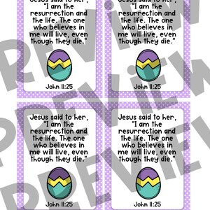 Christian Easter Gift Tags | He is Risen Easter Egg Scripture Gift Tags ...