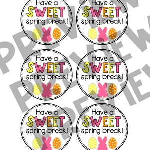 Sweet Easter Tags Sweet Spring Break | Candy Easter Treat Peep Student ...