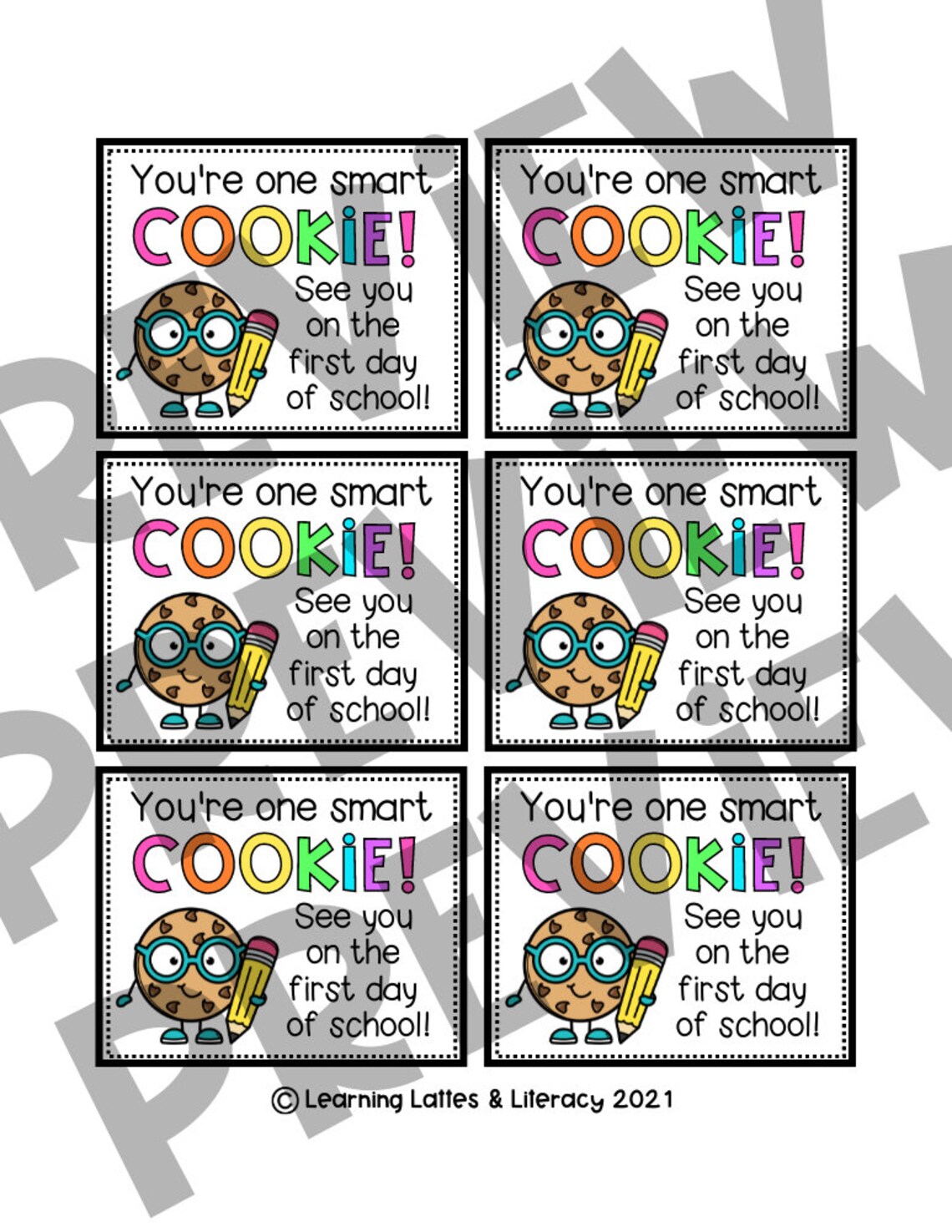 Smart Cookie Gift Tags: Back to School Treats (PDF Download) - Etsy