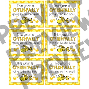 Back to School Goldfish Student Gift Tags Ofishally Goldfish Treat Tags ...