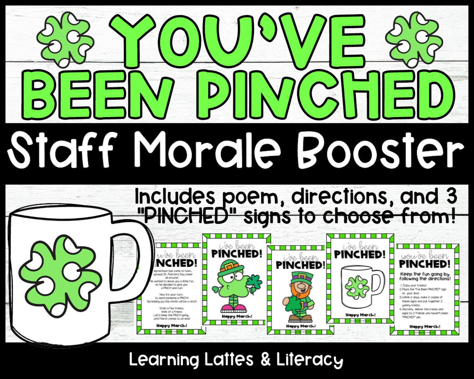 You've Been PINCHED Mugged Spring St. Patrick's Day March Staff Morale ...