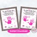 Snowflake Handprint Poem and Craft Template Pink Winter Preschool ...