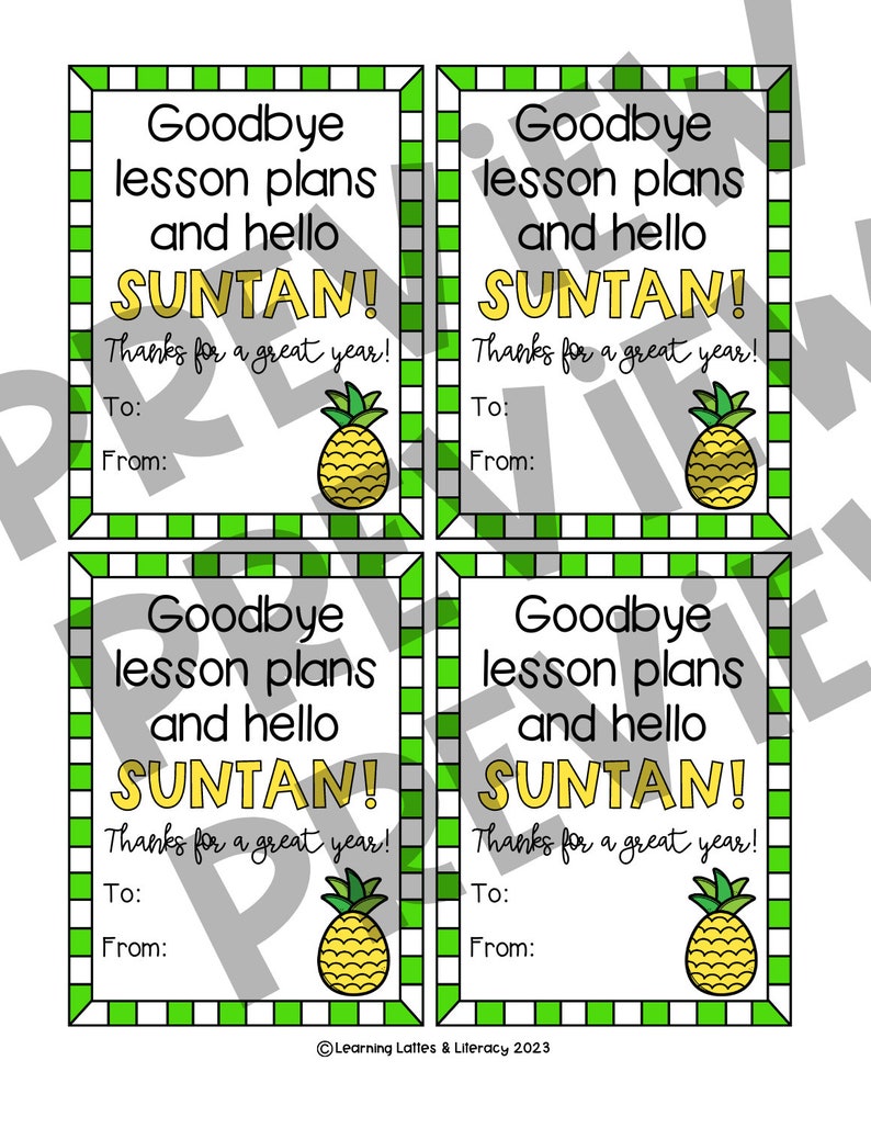 Teacher Appreciation Gift Tags Goodbye Lesson Plans Hello - Etsy