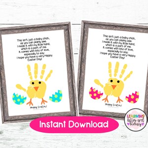 Easter Handprint Poem Template Easter Keepsake Craft April Handprint ...