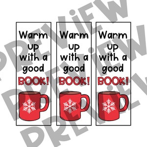 Christmas Bookmarks for Students Holiday Bookmarks Merry Reading ...