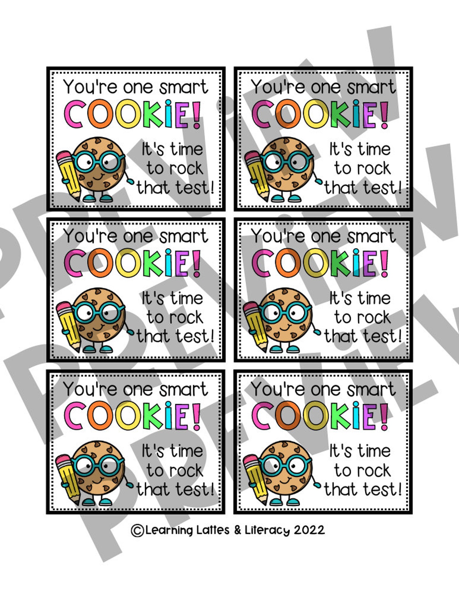 Testing Motivation Gift Tags: Teacher Student Candy Treat (digital ...