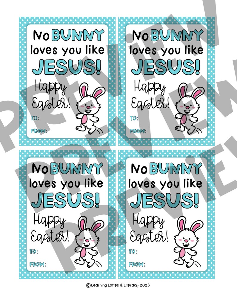 Christian Easter Gift Tags No Bunny Loves You Like Jesus - Etsy