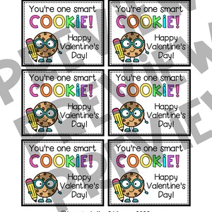 Smart Cookie Valentine's Day Gift Tags, 7 Styles (digital Download) - Etsy