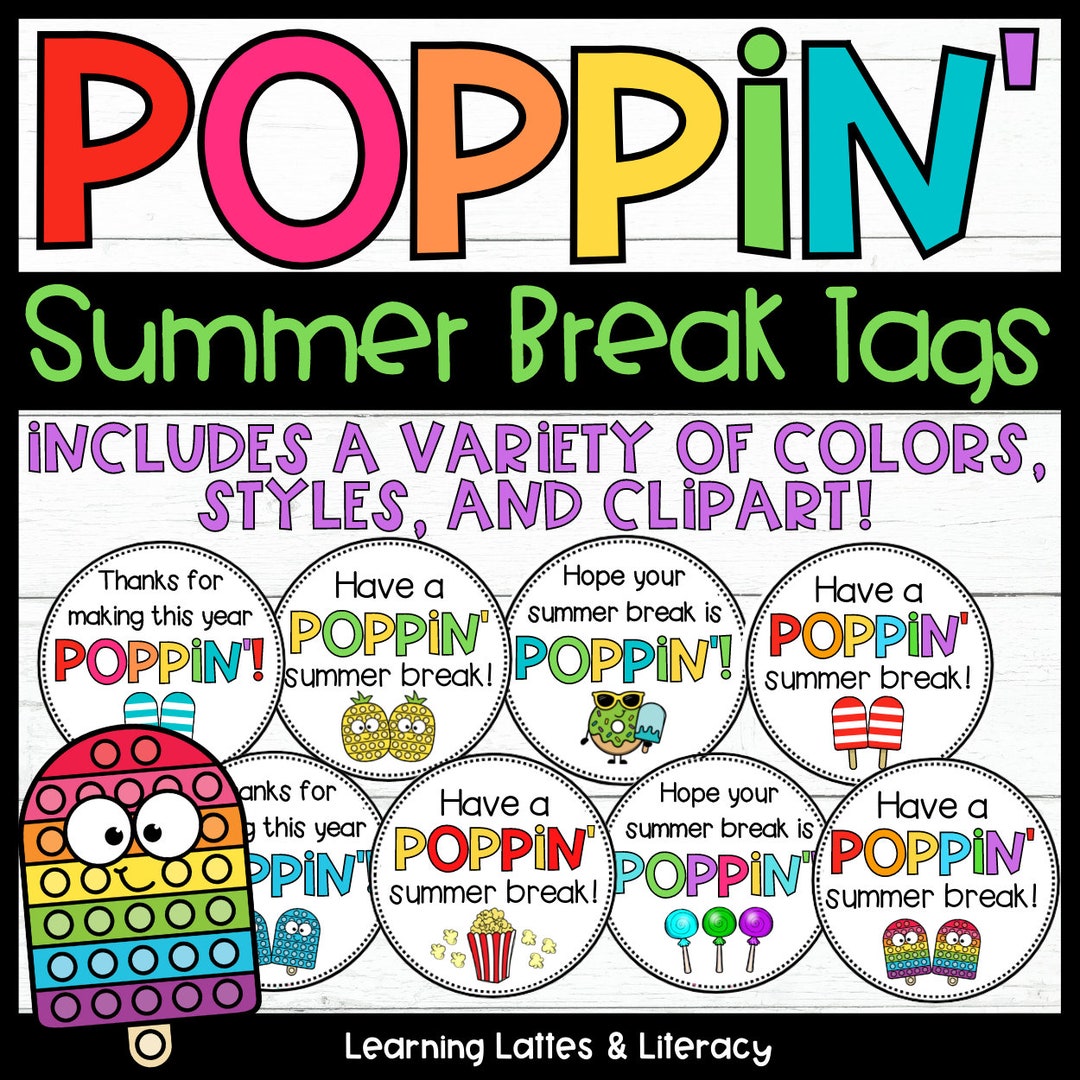 Poppin Summer Gift Tags Poppin End of School Year Popsicle Student Gift ...