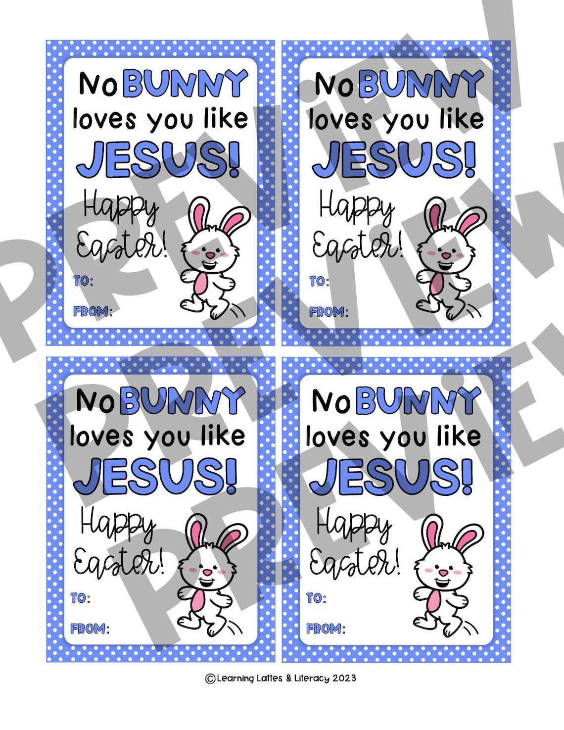 Christian Easter Gift Tags No Bunny Loves You Like Jesus - Etsy