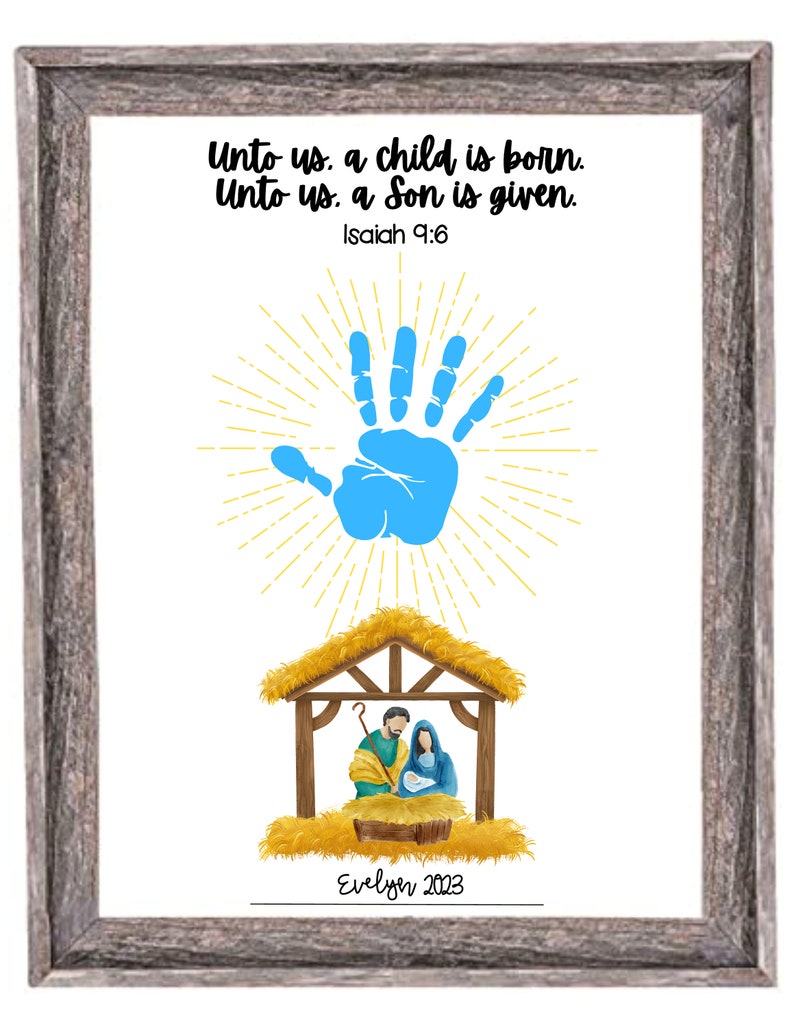 Christmas Nativity Handprint Craft Template Christmas Church Handprint ...