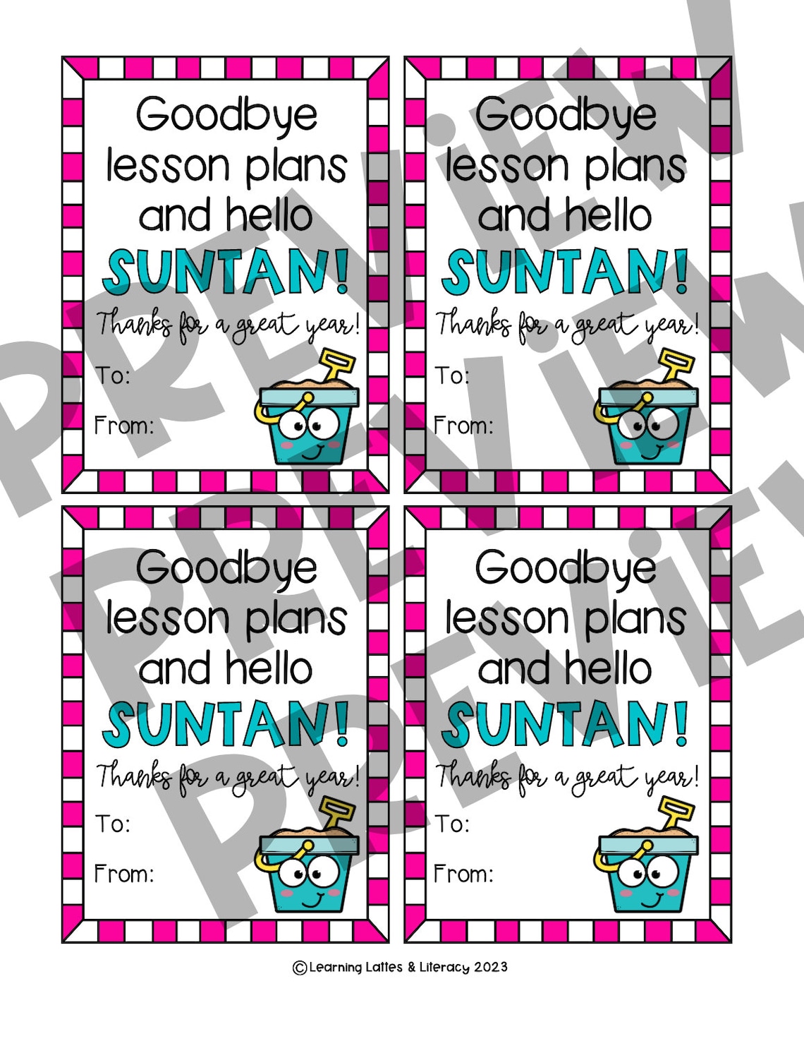 Teacher Appreciation Gift Tags Goodbye Lesson Plans Hello - Etsy