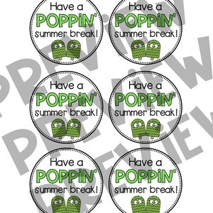 Poppin Summer Gift Tags Poppin End of School Year Popsicle Student Gift ...