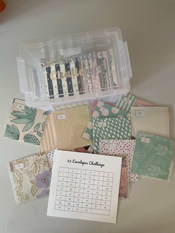 52 Envelope Challenge Tracker - Etsy