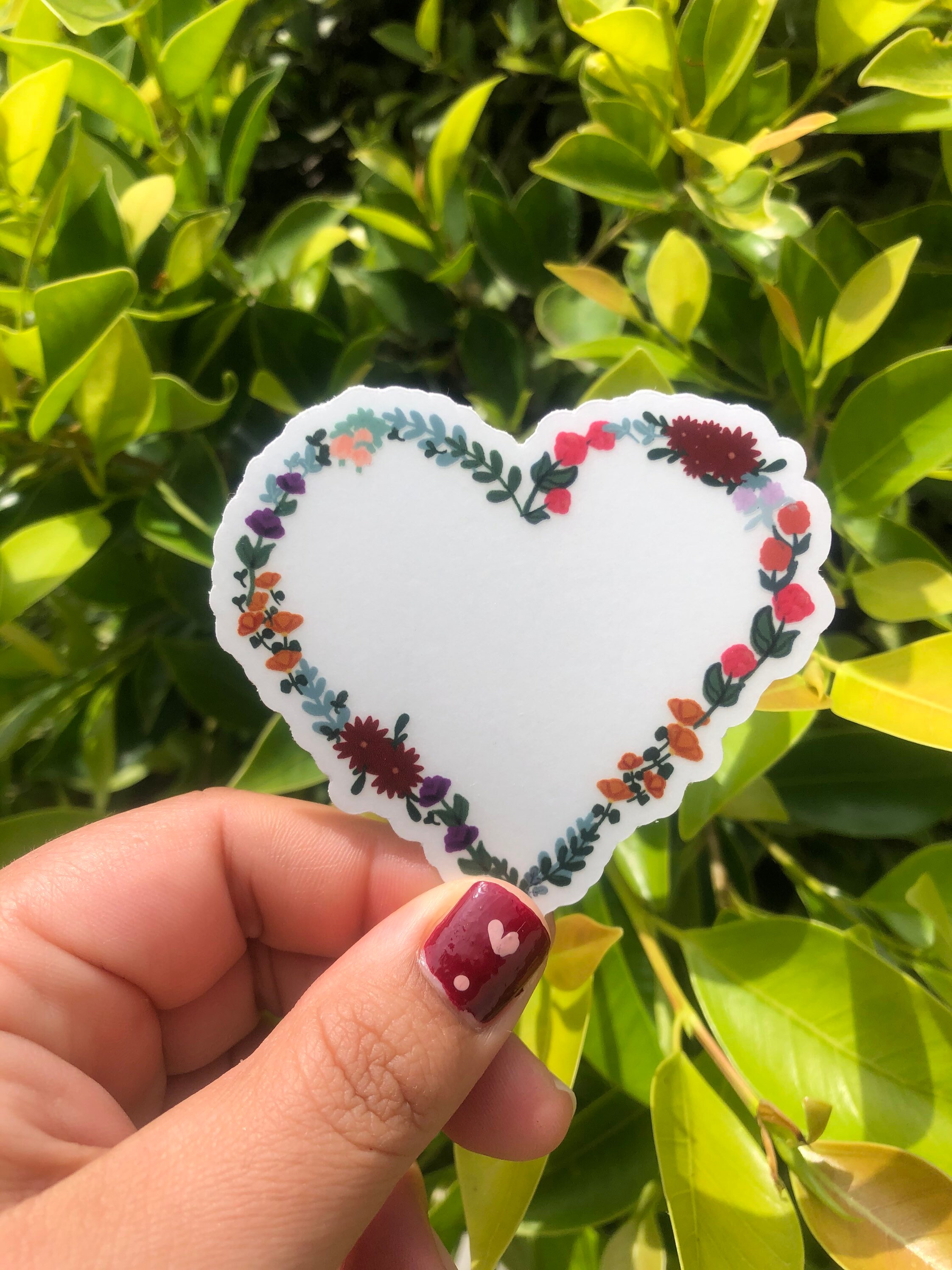 Heart Flower Sticker Valentines Day Floral Sticker Sticker Heart - Etsy.de