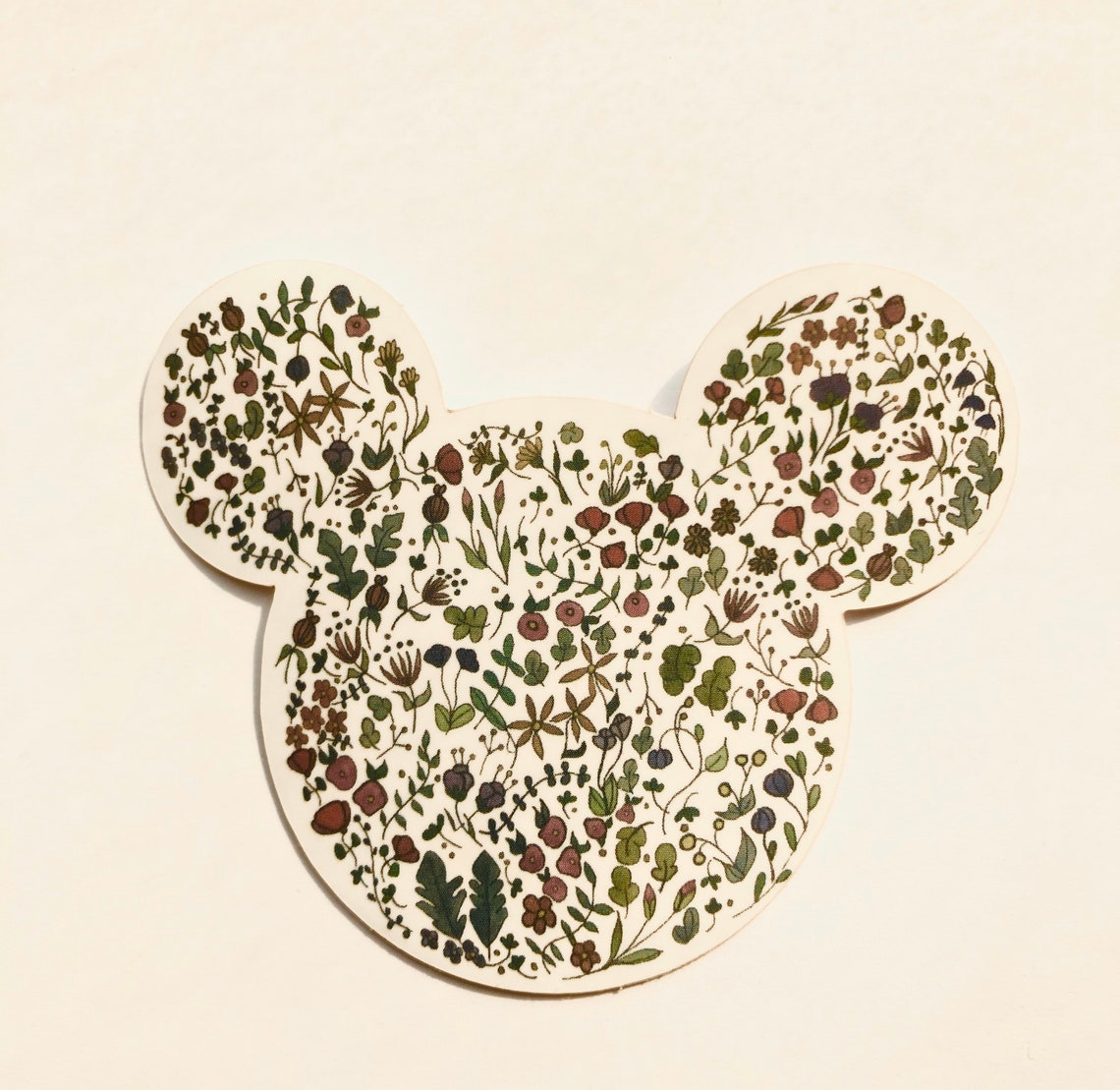 Mickey Floral Head Sticker Floral Vinyl Sticker for Journal Wildflower ...