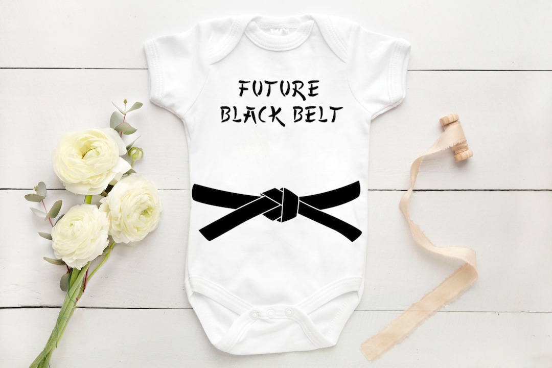 Future Black Belt Baby Bodysuit, Karate Baby, Jiu Jitsu Baby, Unique ...