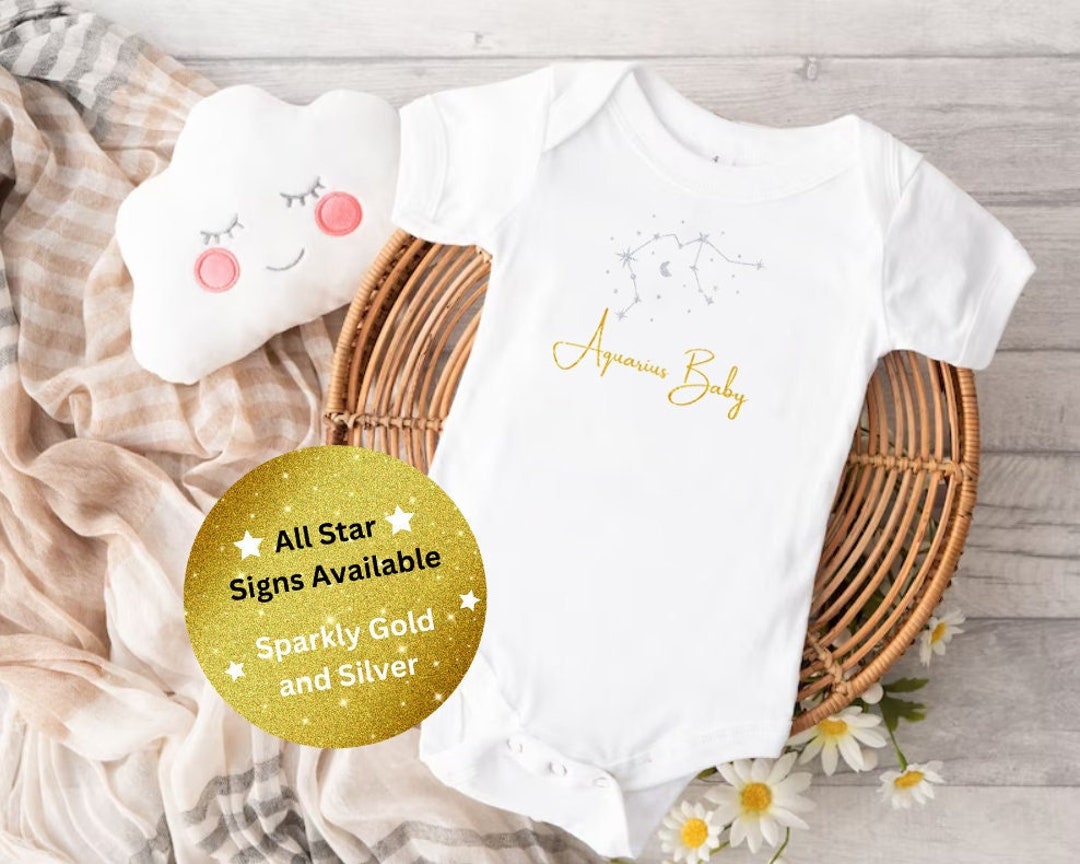 Birth Month Star Sign Bodysuit, Zodiac Sign Baby Bodysuit - Etsy