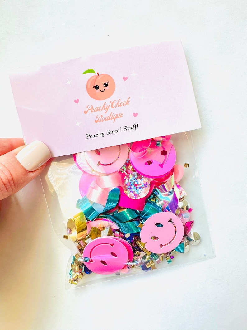Pink Happy Preppy Smiley Face Party Confetti | Happy Face Table Scatter ...