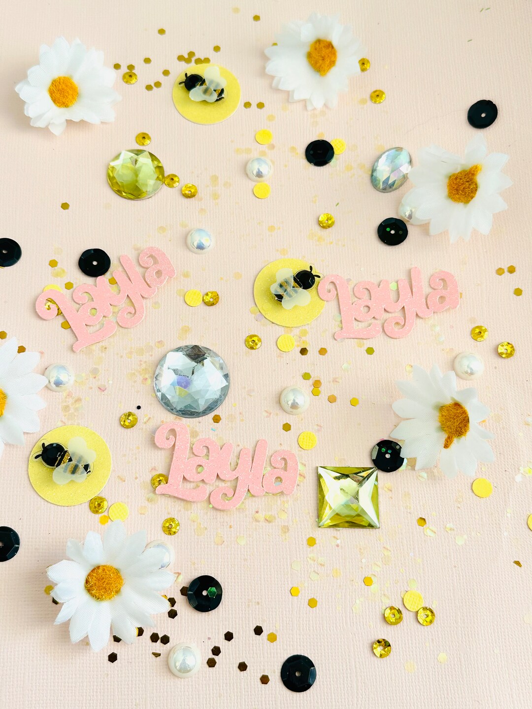 Daisy Theme Birthday Party Table Confetti Personalized Daisy Confetti ...